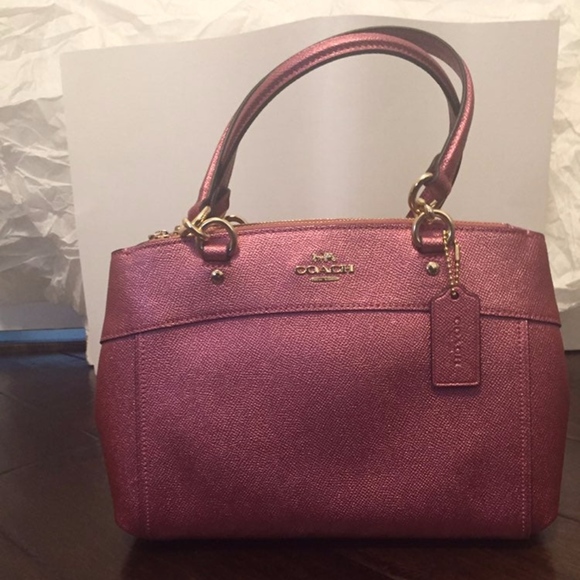 Coach | Bags | Coach Metallic Antique Blush Mini Brooke Bag Brook ...